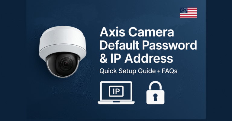 Axis Camera Default Password and IP?
